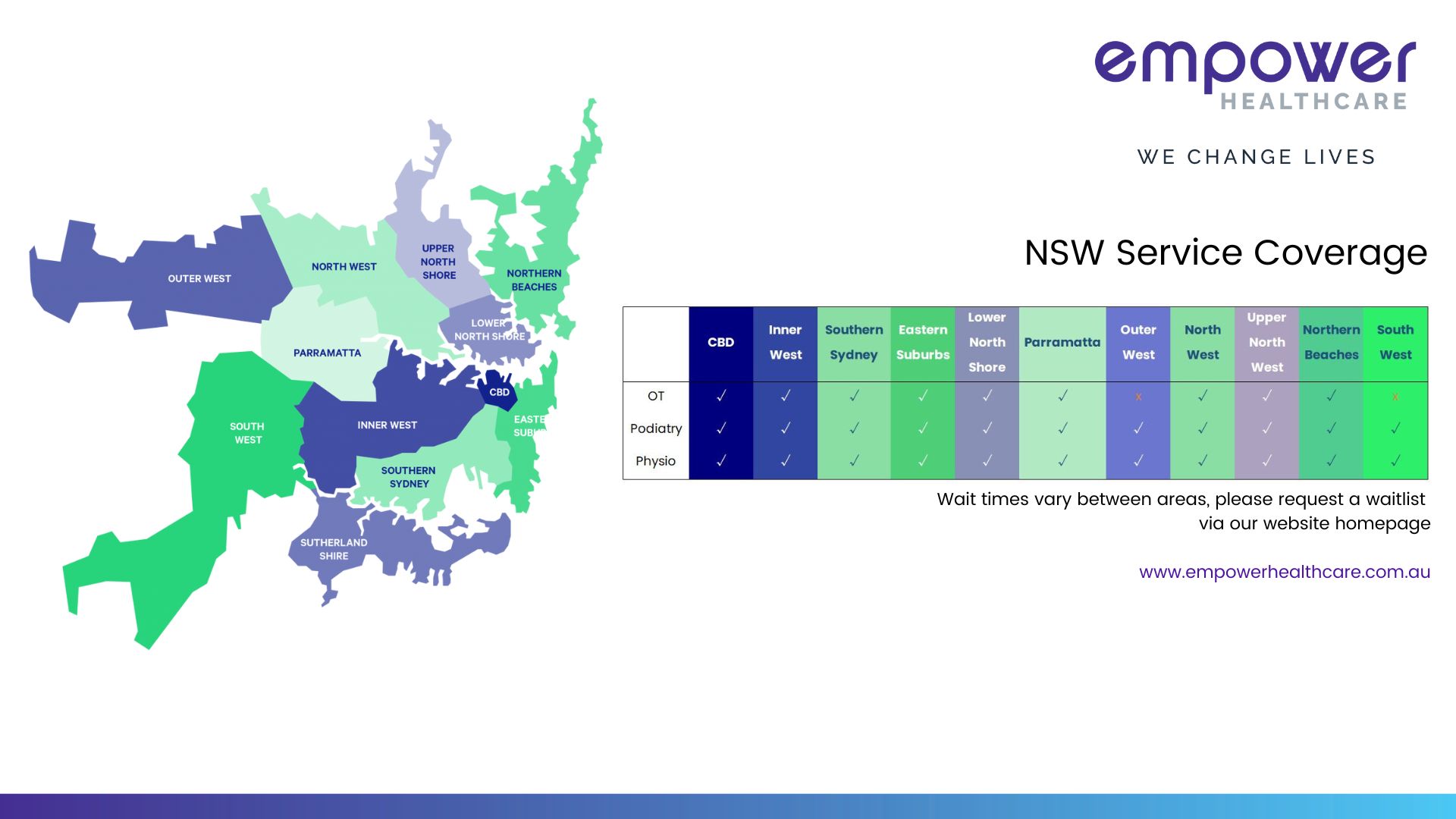 Service Coverage | Empower Healthcare