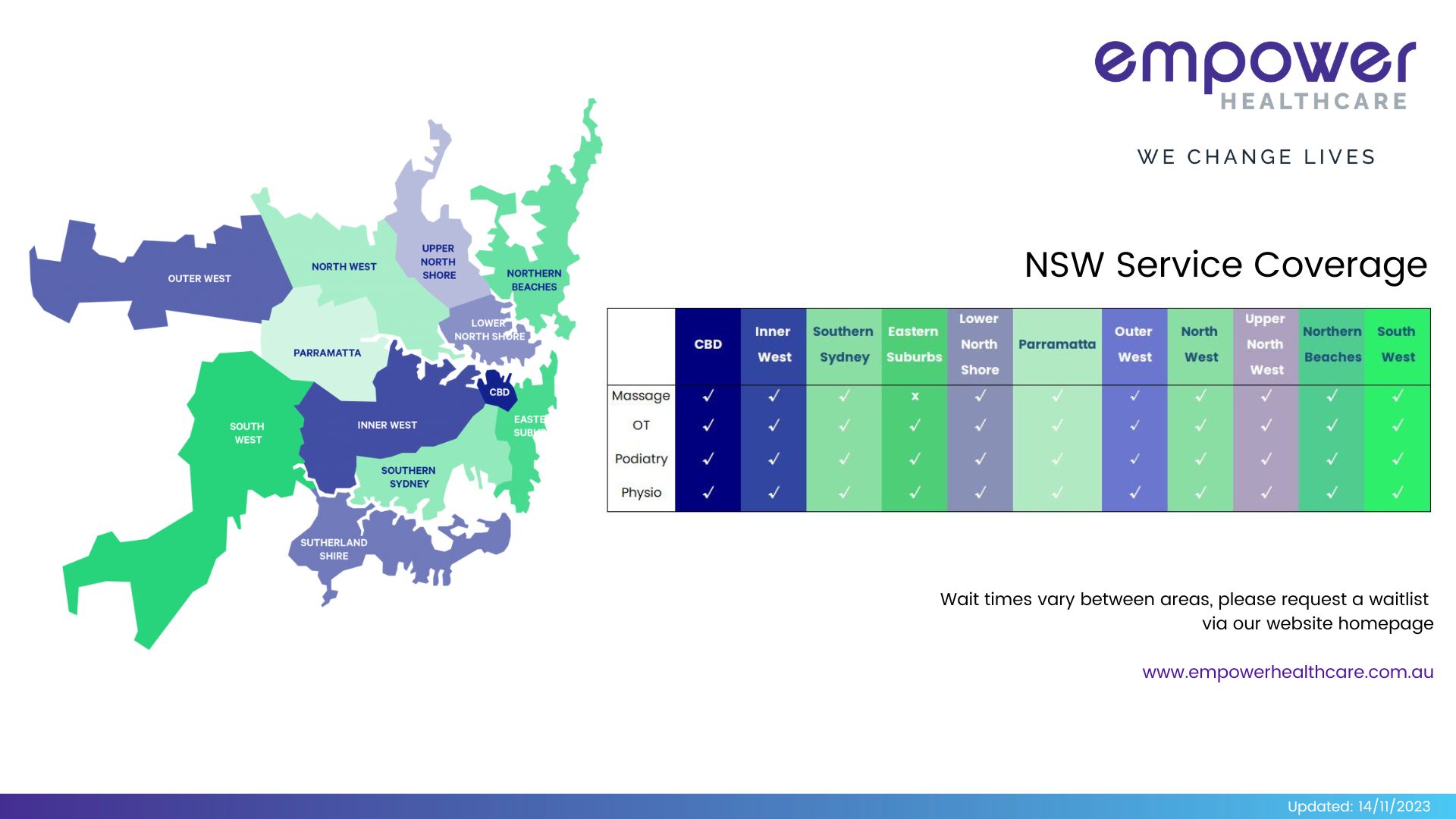 Service Coverage | Empower Healthcare