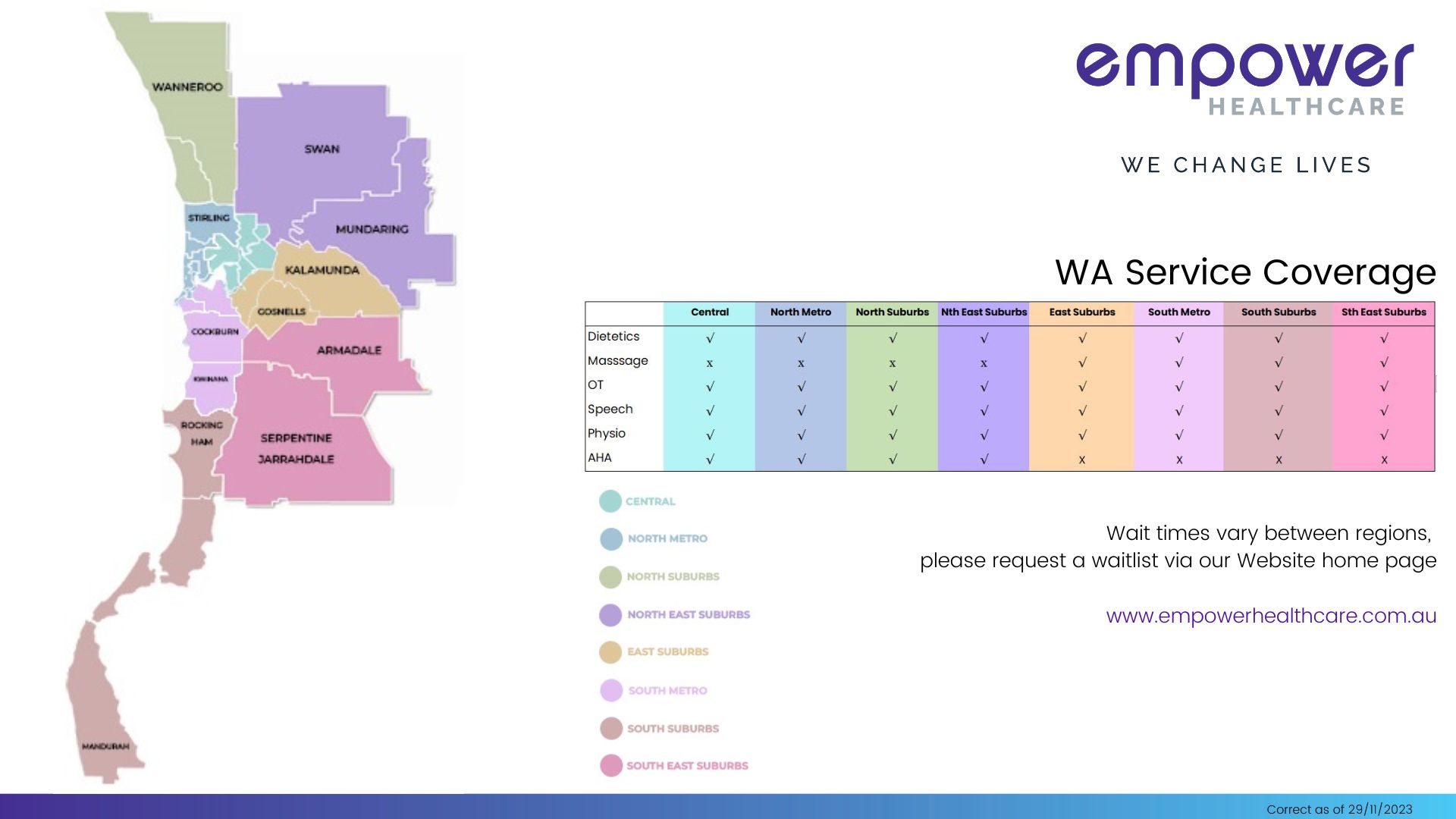 Service Coverage | Empower Healthcare