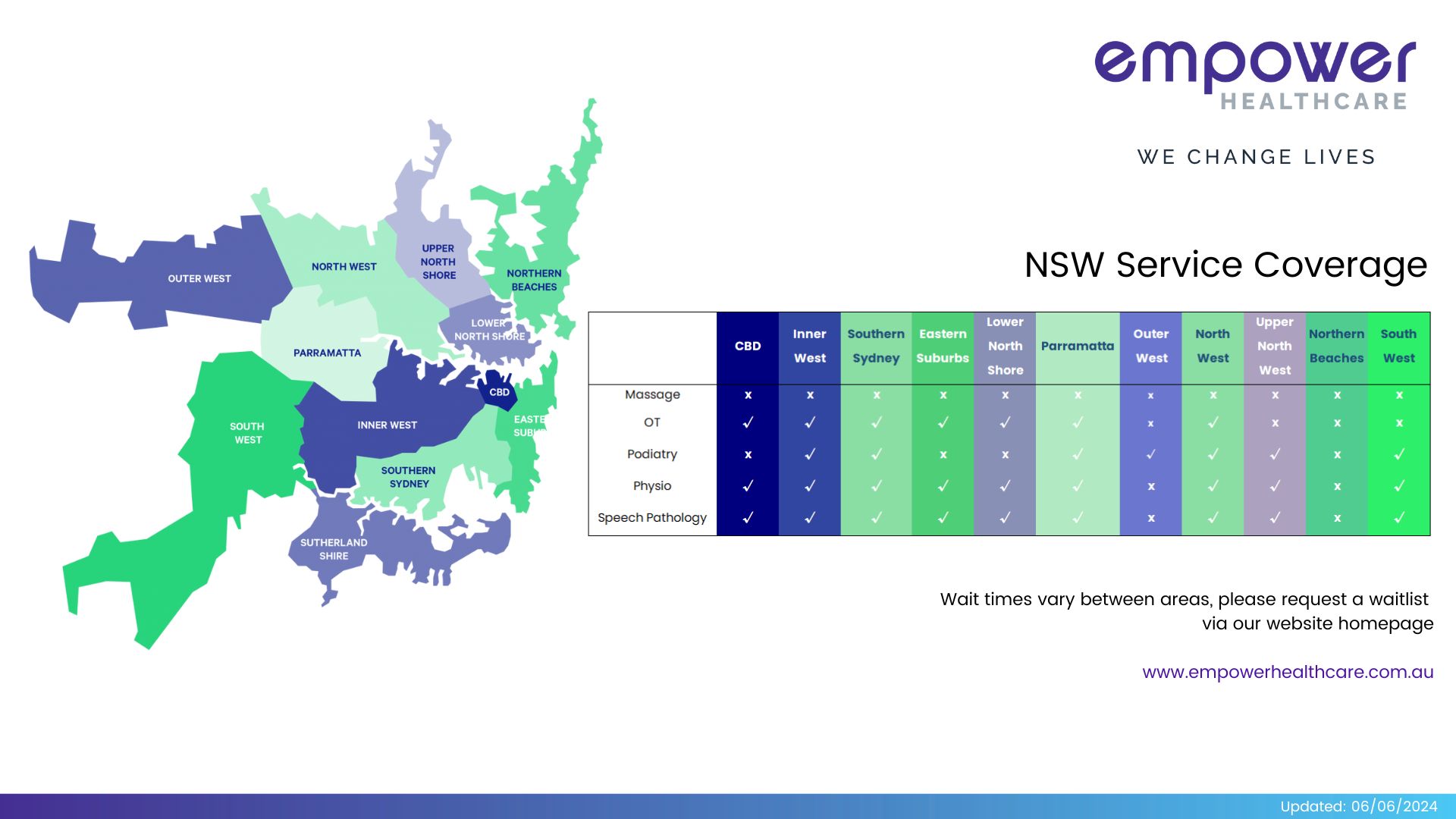 Service Coverage | Empower Healthcare