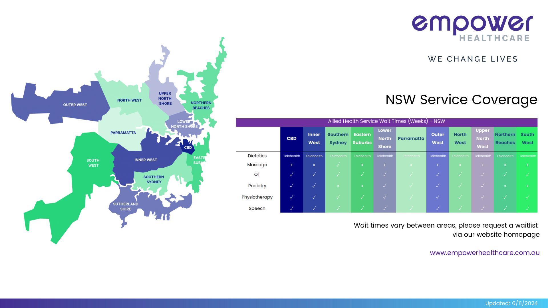 Service Coverage | Empower Healthcare